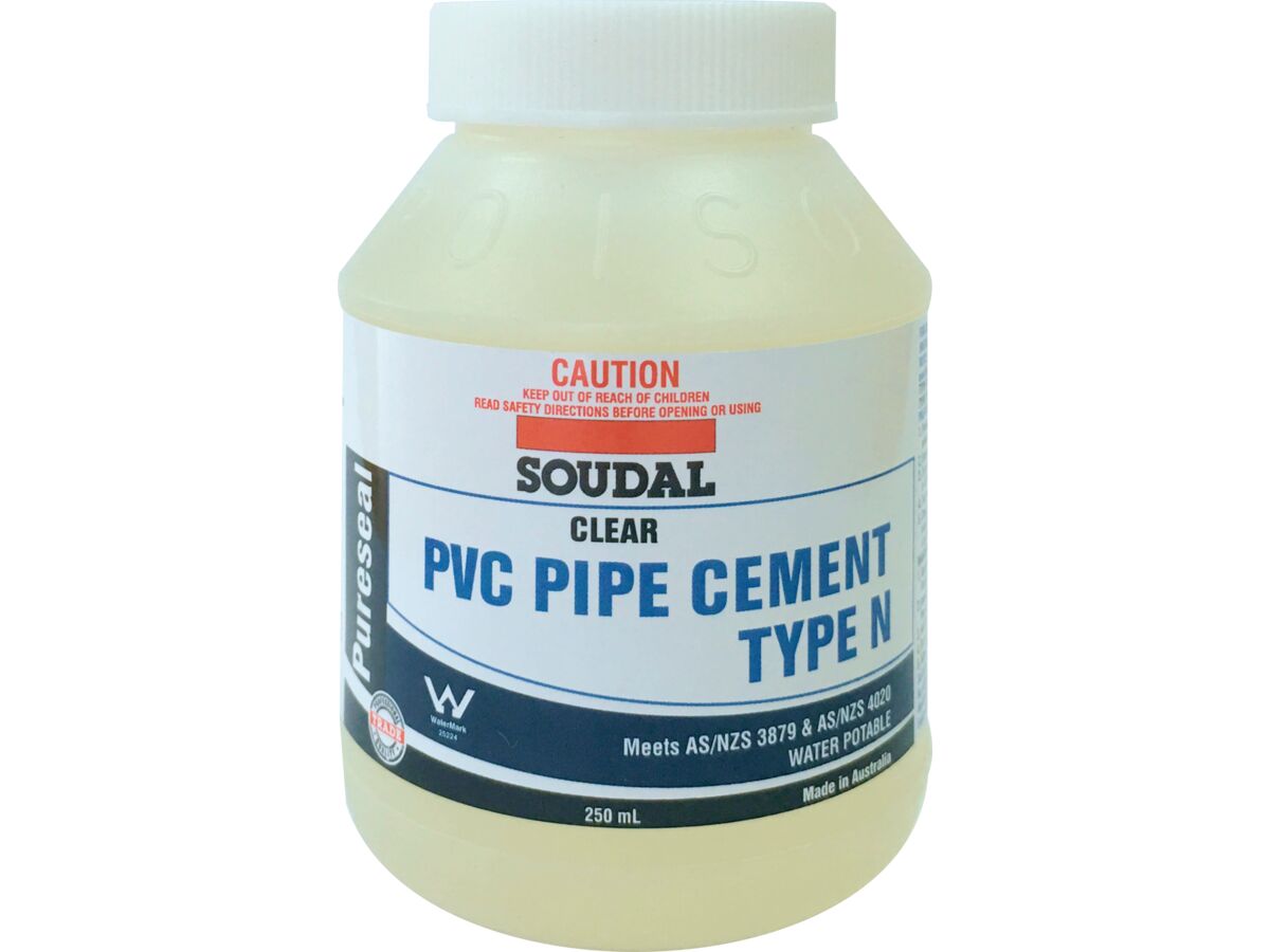 SOUDAL PVC PIPE CEMENT TYPE N 250ml CLEAR – POPS Industrial