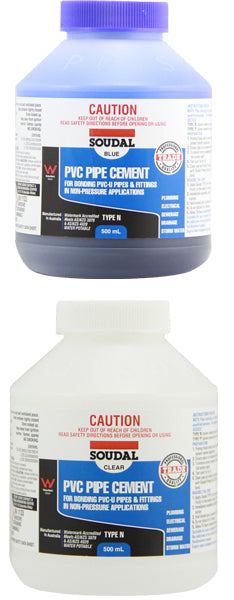 SOUDAL PVC PIPE CEMENT TYPE N 125ml BLUE – POPS Industrial