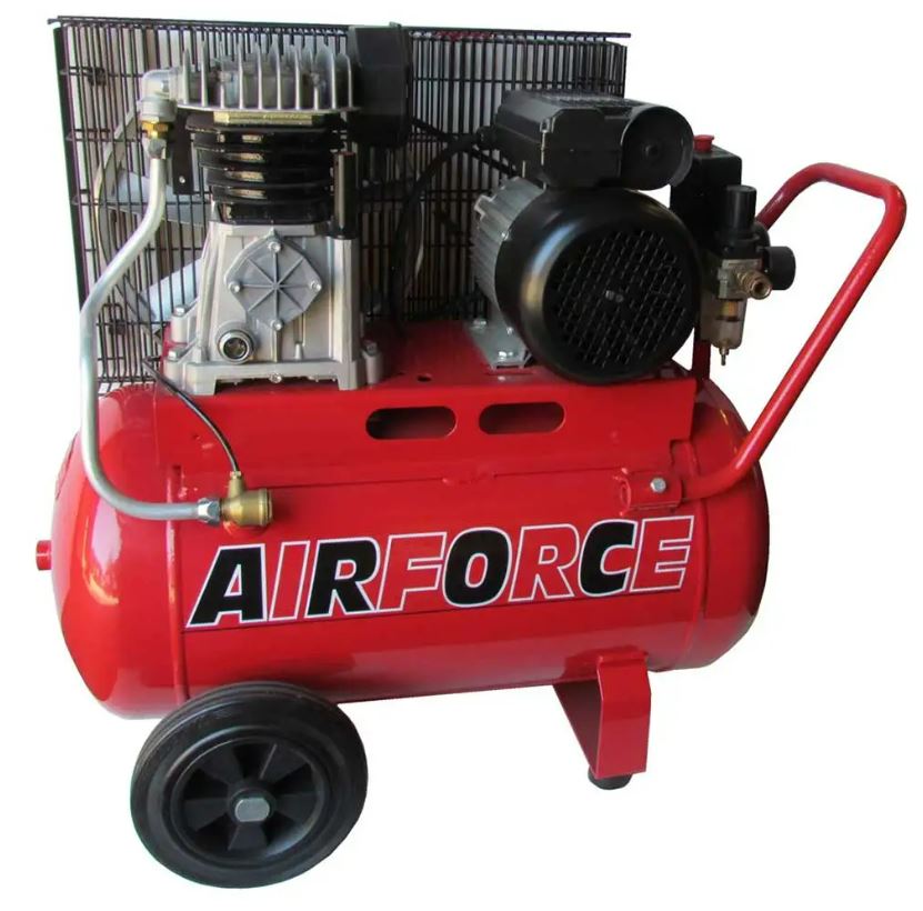 AIRFORCE COMPRESSOR 2.5HP 50 LITRE STUBBY TANK C/W FILTER REGULATOR ...