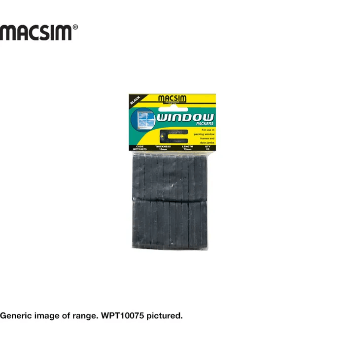 10MM X 75MM BLACK WINDOW PACK. T/P – POPS Industrial