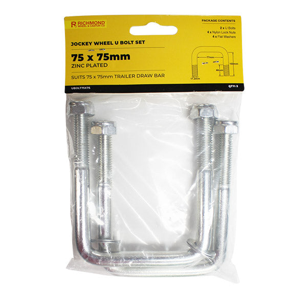 75 X 75MM ZINC PLATED U-BOLT – POPS Industrial