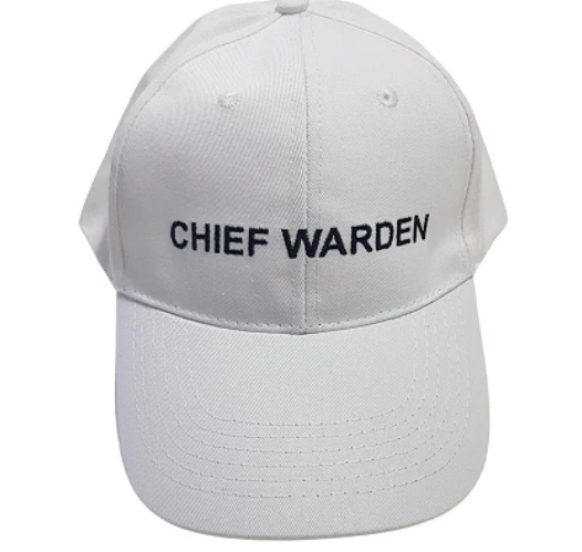 WARDEN CAP - WHITE CHIEF WARDEN – POPS Industrial