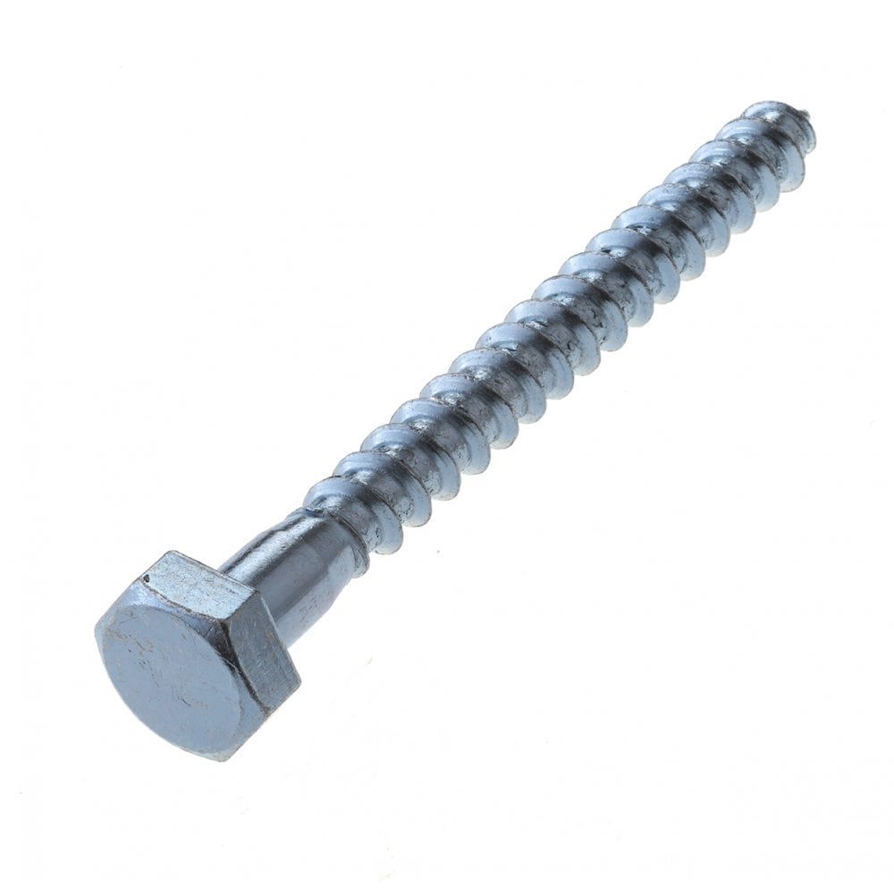M8 x 75mm Hex Head Coach Screw ZP – POPS Industrial